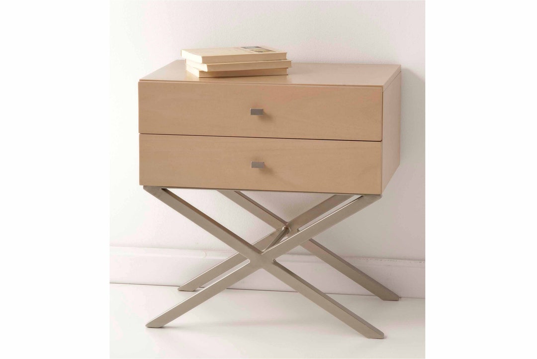 Nordic Nightstand With Metal Base | Modern Bedside Table - Etsy