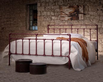 Industrial iron bed frame store