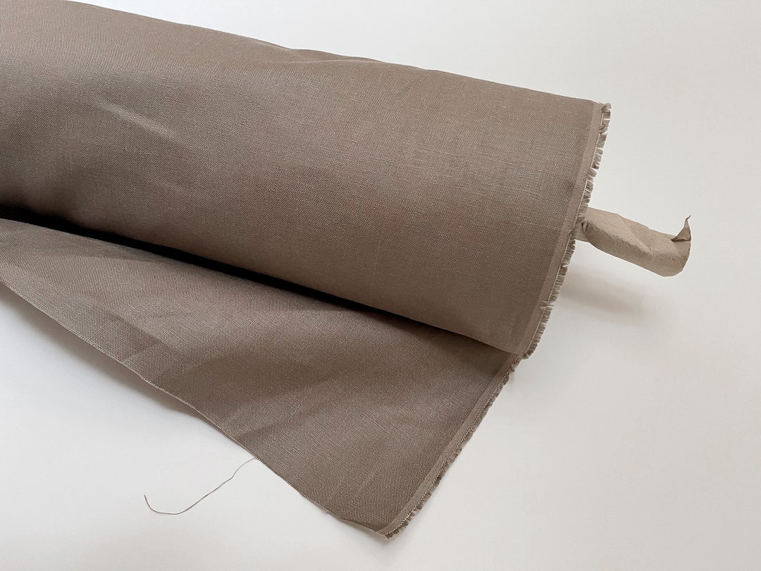 Brown Linen Fabric - Heavy Weight, Upholstery Linen Fabric, Home Decor ...