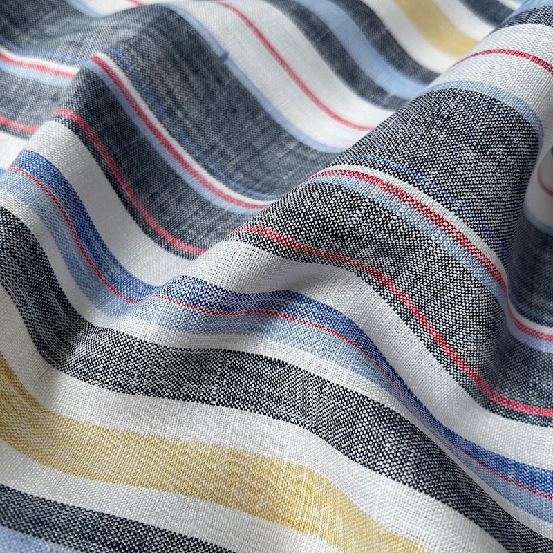 Striped Linen Fabric - Etsy