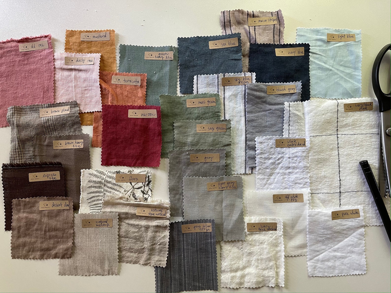 Linen Fabric Samples, Fabric Swatches - Etsy