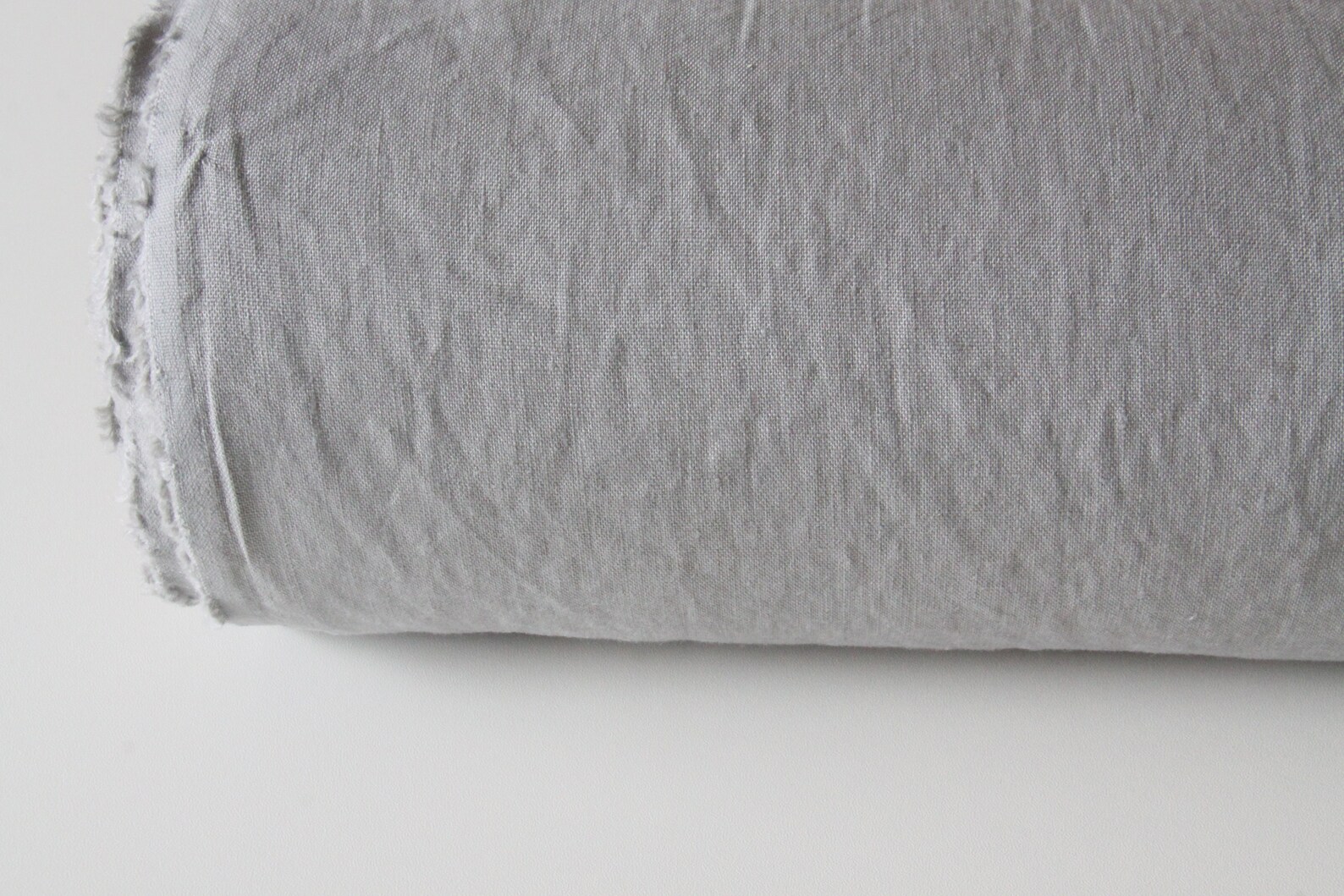 Grey Linen Fabric Softened Linen by Yard Gray Fabric | Etsy