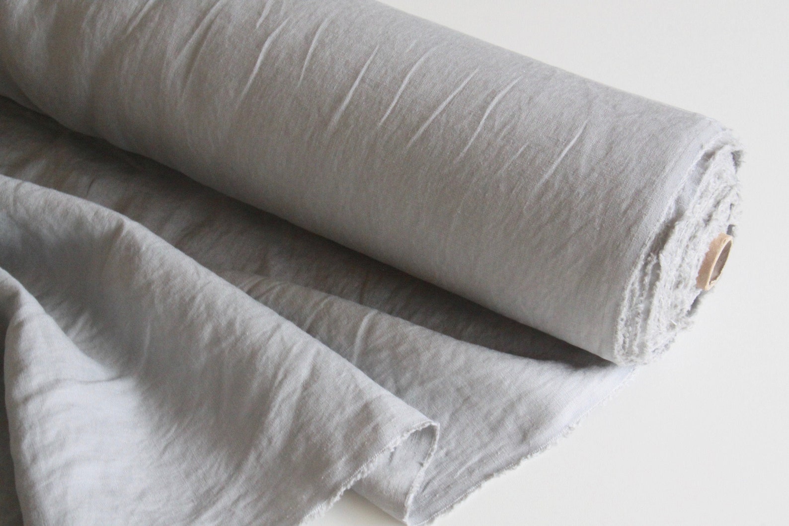 Grey Linen Fabric - Softened, Linen by Yard, Gray Fabric, Linen, Medium ...