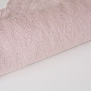 Dusty Rose Linen Fabric Softened Blush Fabric by Yard Flax - Etsy