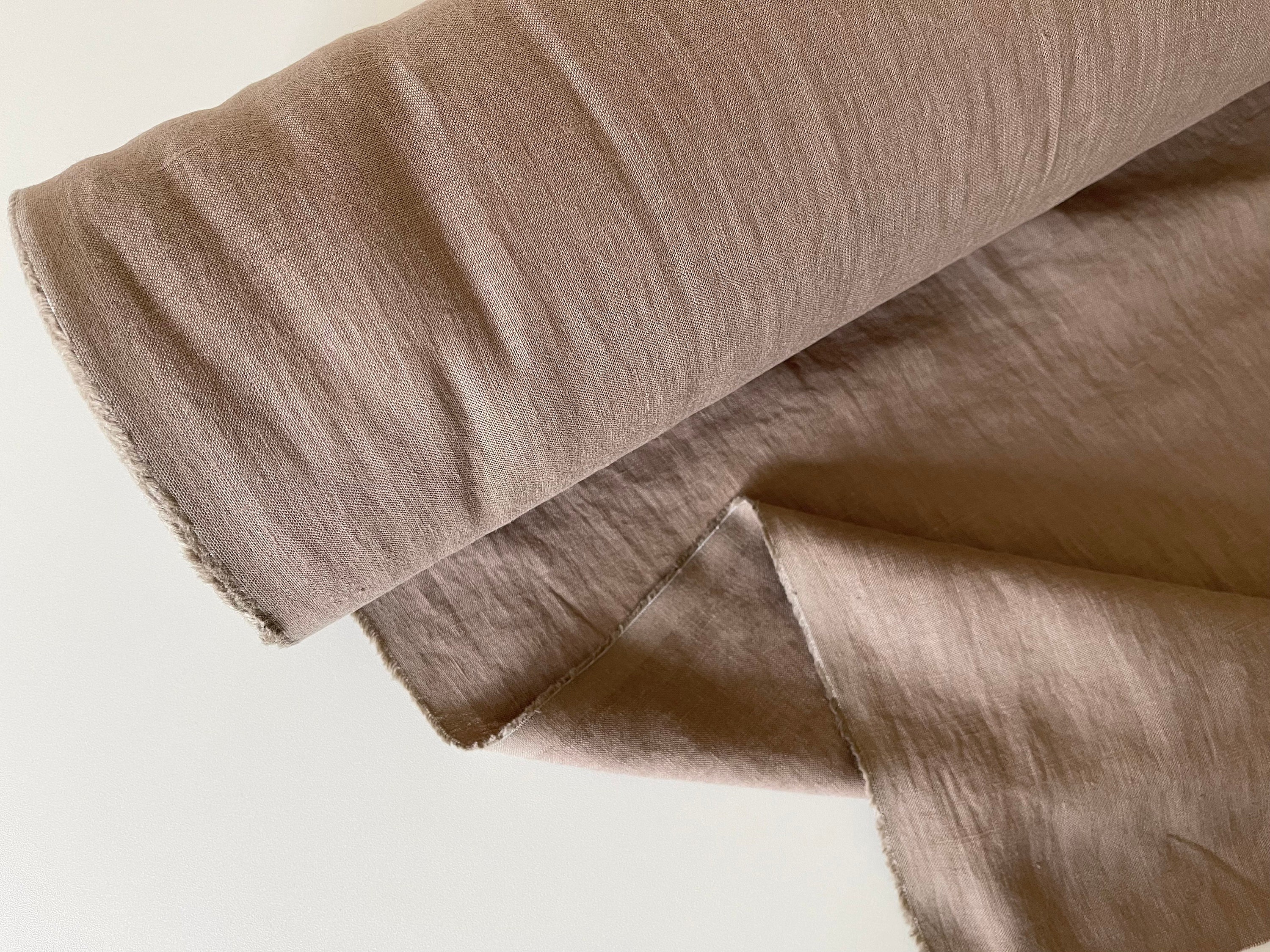 Desert Clay Linen Fabric - Softened, Fashion Fabrics by Yard, Earthy ...