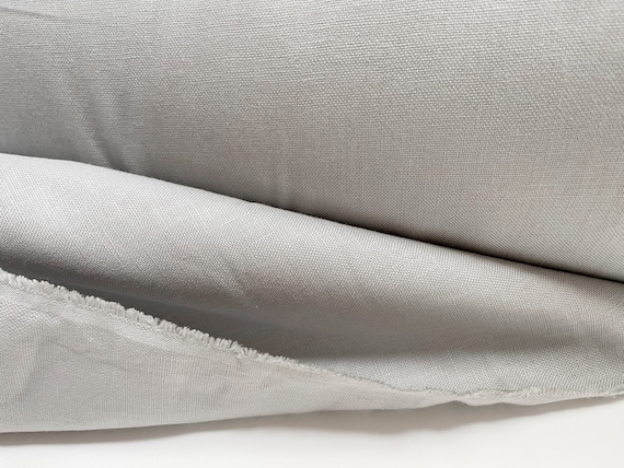 Light Grey Linen Fabric Heavy Weight Neutral Upholstery | Etsy
