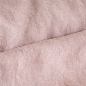 Dusty Rose Linen Fabric Softened Blush Fabric by Yard Flax - Etsy