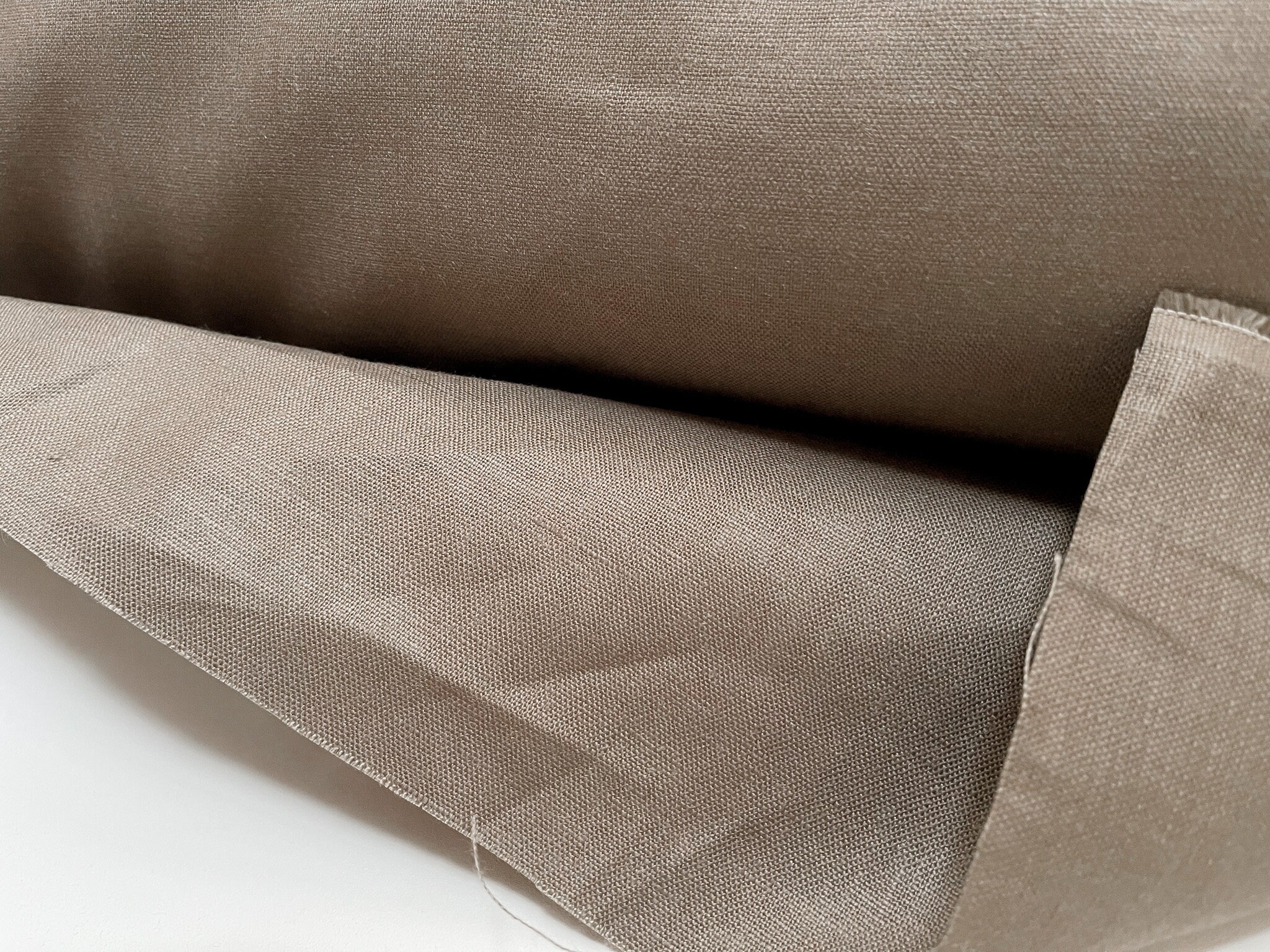 Brown Linen Fabric - Heavy Weight, Upholstery Linen Fabric, Home Decor ...