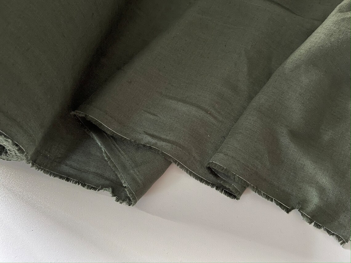 100% Flax Linen Fabric - Beetle - Softened, Medium Weight All Purpose ...