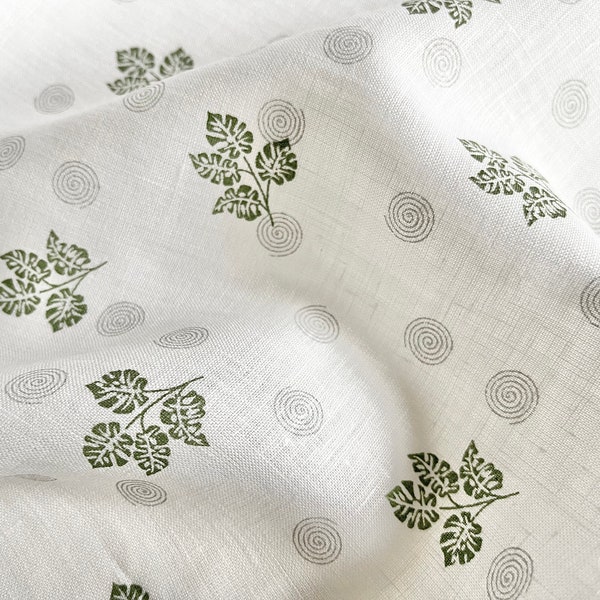 Printed Linen Fabric - Etsy