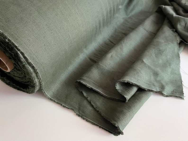 100% Flax Linen Fabric - Beetle - Softened, Medium Weight All Purpose ...