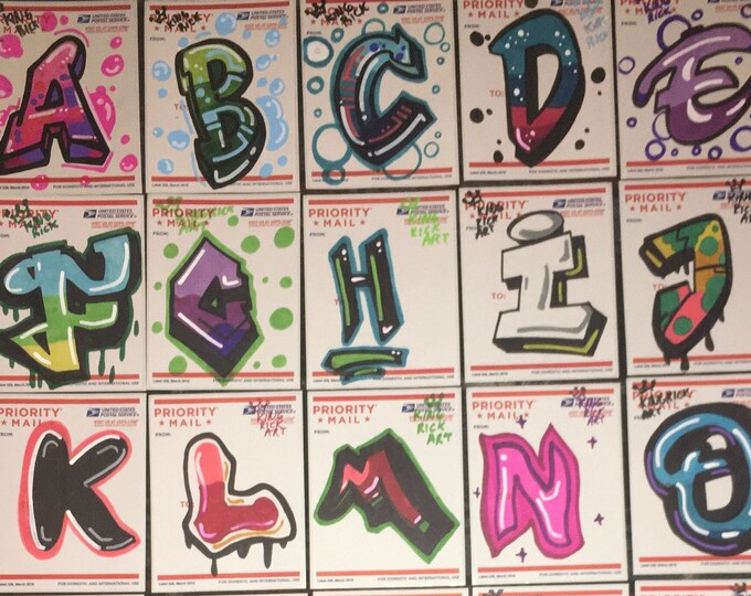 30 Graffiti Letters USPS 228 Sticker Art Slaps #2 - Etsy