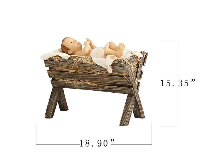 NEW!! 17 PIECE Set Real Life Outdoor Nativity Set for Yard Decoration ...