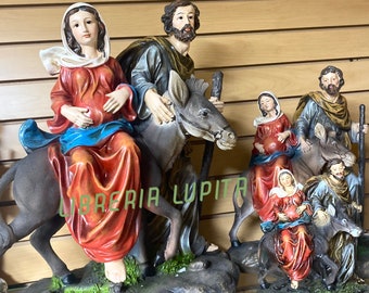 Los Peregrinos Resin Statue 10 Inches Maria & Jose's Journey to ...