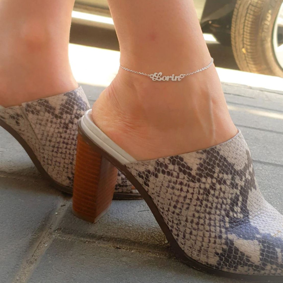 Personalized Name Ankletinitial Custom Anklet Giftcustomized - Etsy