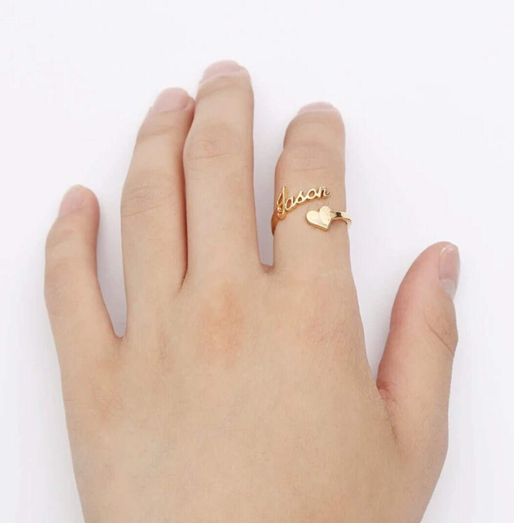 Stackable Name Ring Personalized Name Rings Child Name - Etsy