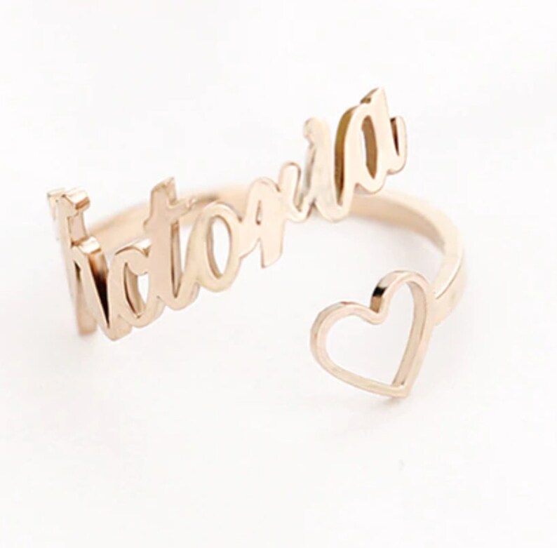 Stackable Name Ring Personalized Name Rings Child Name - Etsy