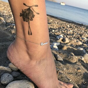 Personalized Name Anklet,initial Custom Anklet Gift,customized Dainty ...
