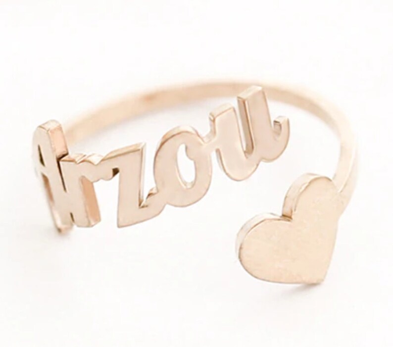 Stackable Name Ring Personalized Name Rings Child Name - Etsy