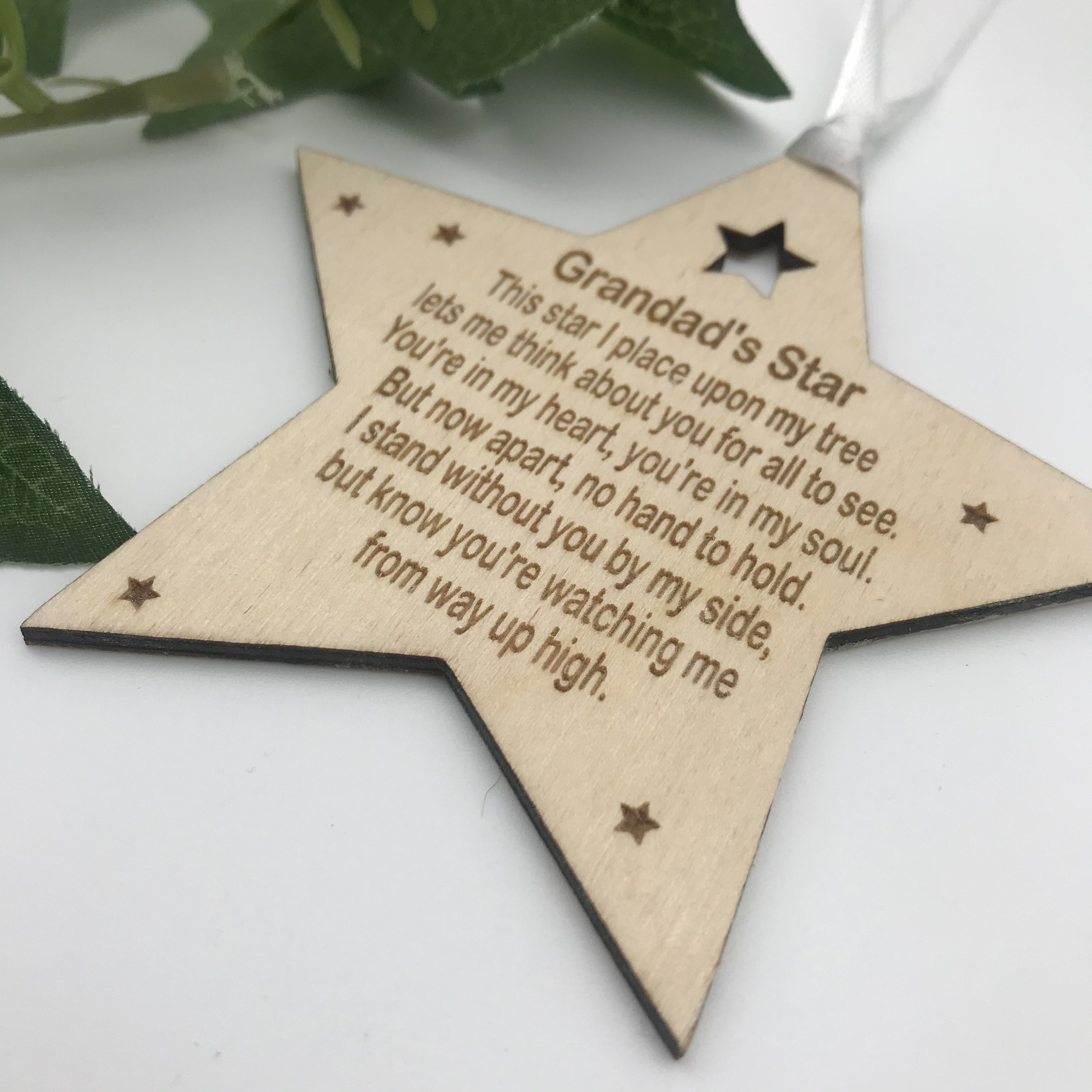 Personalised Remembrance Memorial Star Remembrance Keepsake - Etsy UK