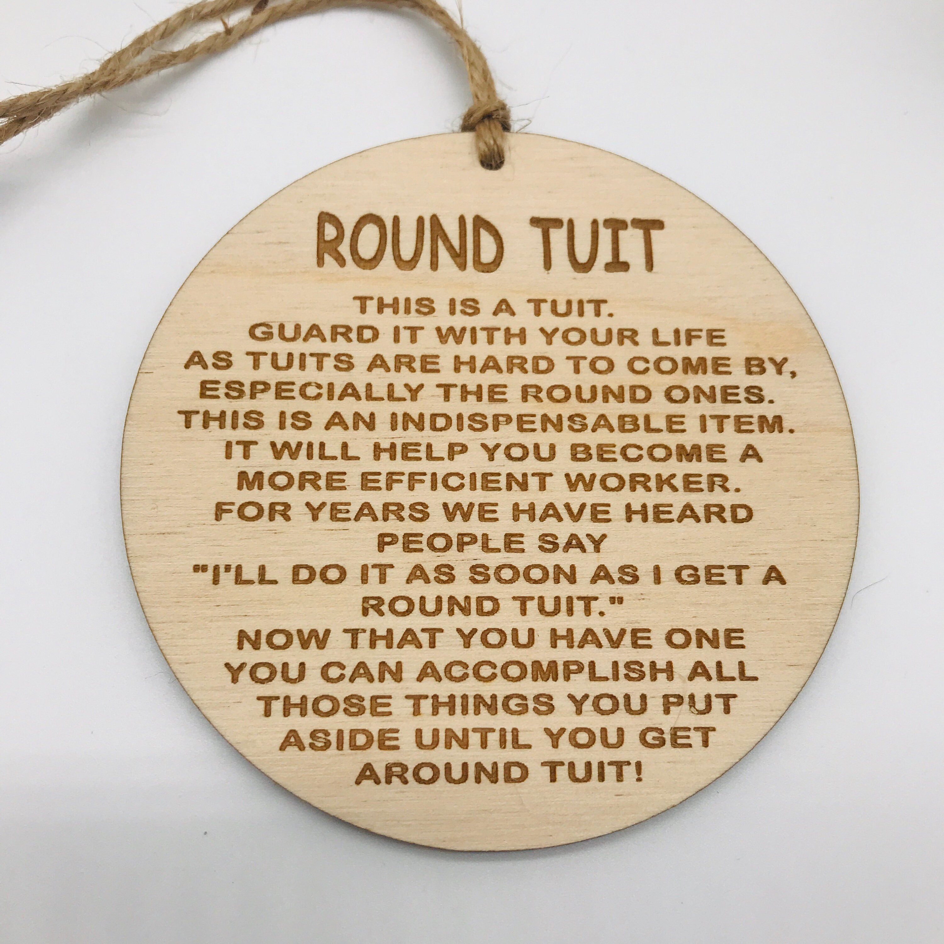 Rare Round Tuit Sign Christmas Gift Fun Wooden Ornament - Etsy UK