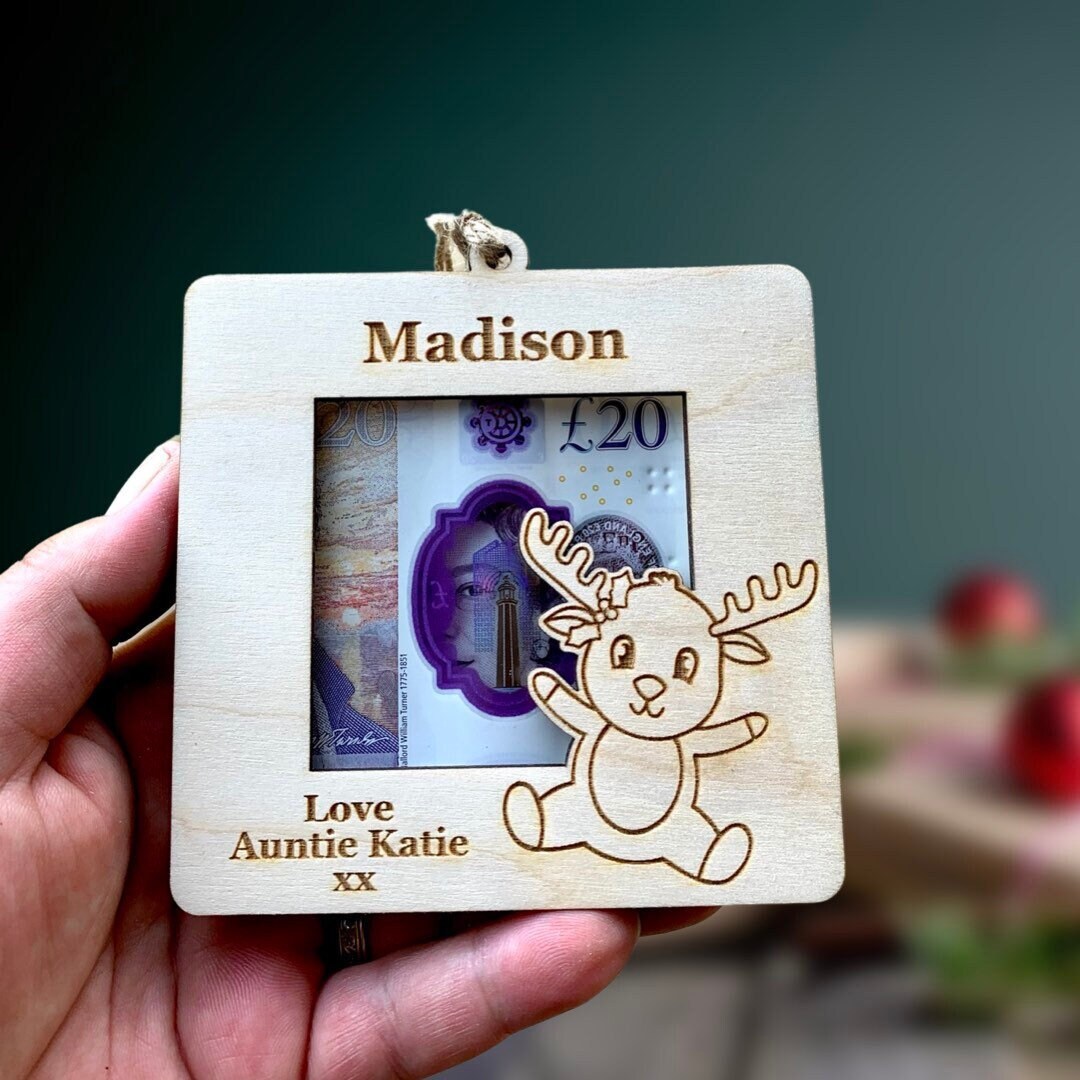 Christmas Money Holder, Personalised Money Gift Wallet, Cash Holder ...