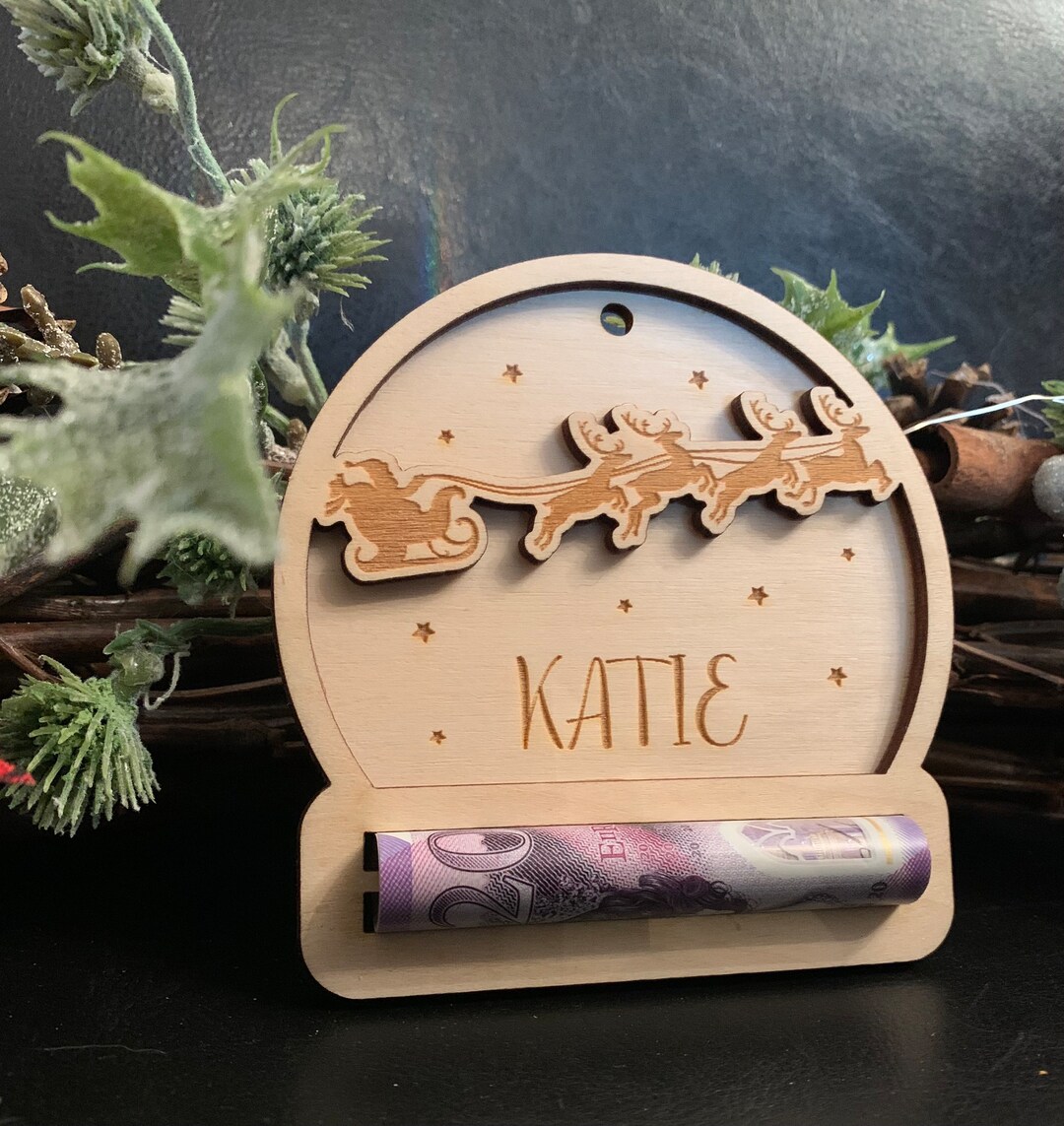 Christmas Money Holder Money Gift Wallet Santa Bauble - Etsy UK