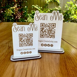 QR Code Stand, Social Media Advertising Sign, Review Board, QR Code ...