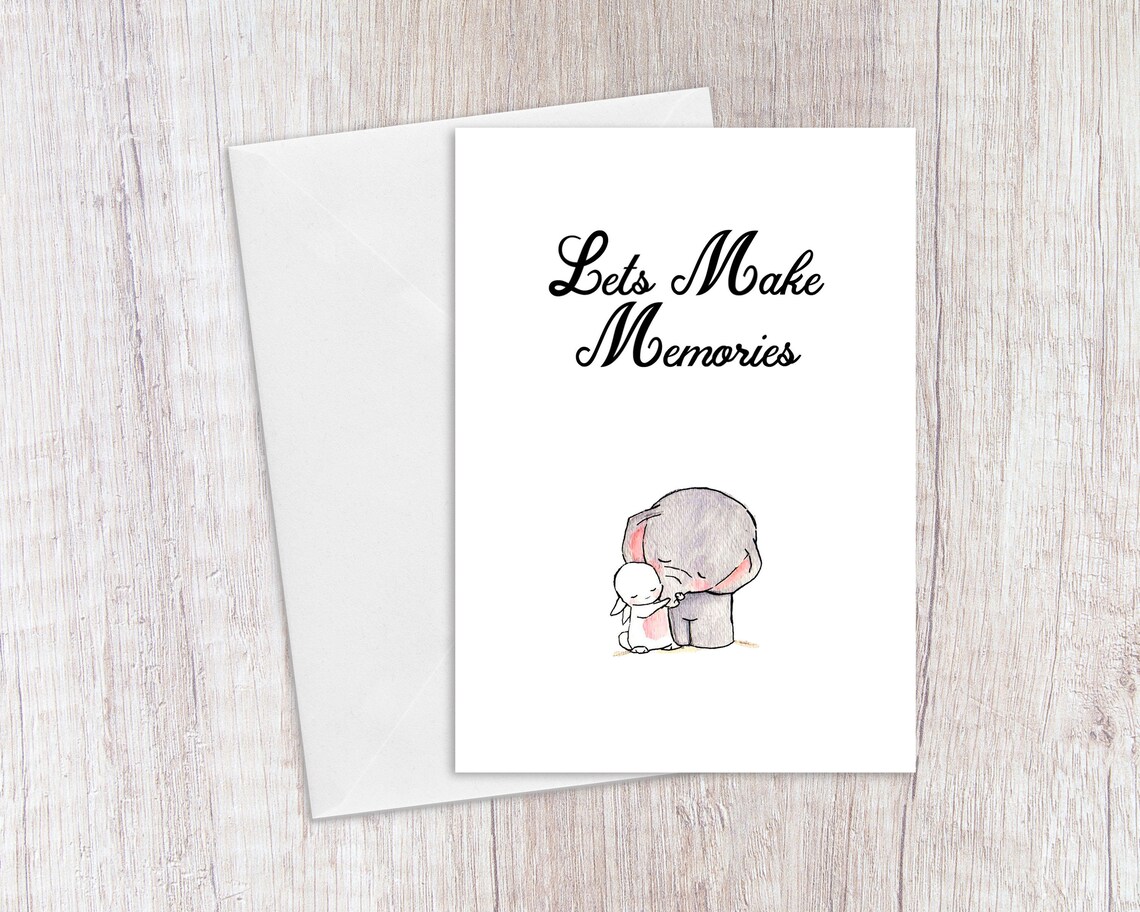 Lets Make Memories Sentimental Card Love Card Anniversary - Etsy