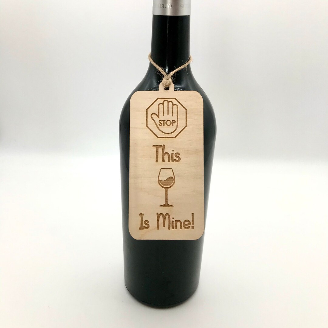 Personalised Novelty Bottle Label Tag, Fun Wooden Wine Label Tag, Wine ...
