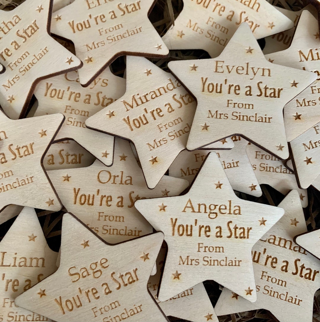 You’re A Star Gift From Teacher - Student Wooden Star - End of Year ...