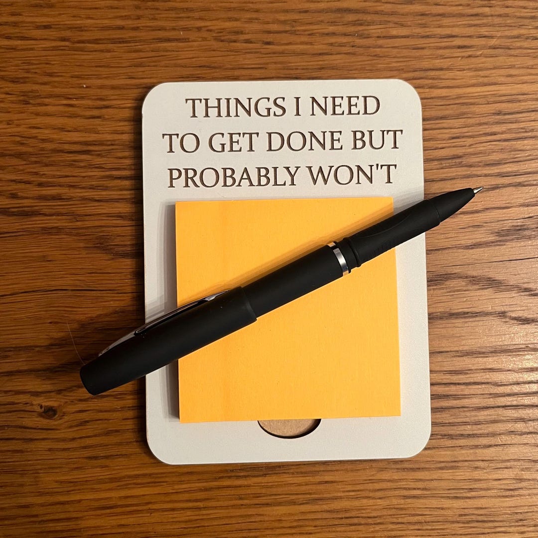 Funny Post It Note, Sticky Note Holder, Joke Gift, Funny Work Pad ...