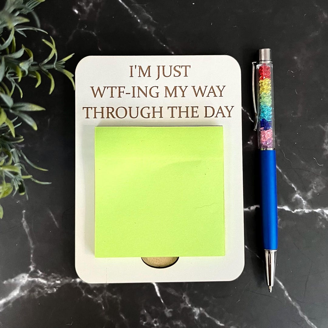 Sarcastic Funny Post-it Note Holder: Funny Desk Organizer, Work Note ...