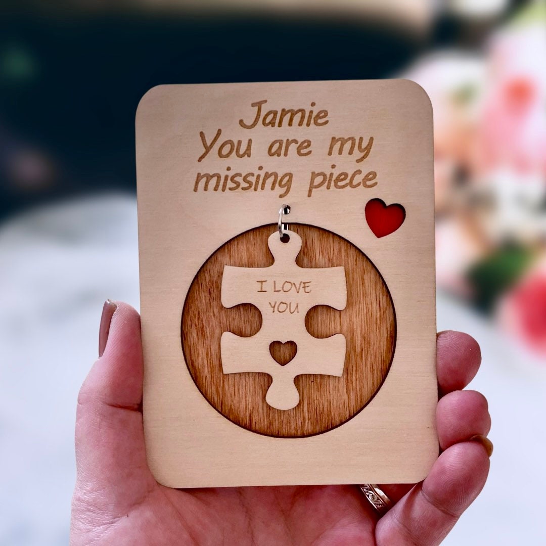 Missing Piece Card, Valentine, Anniversary Card Personalised, I Love ...