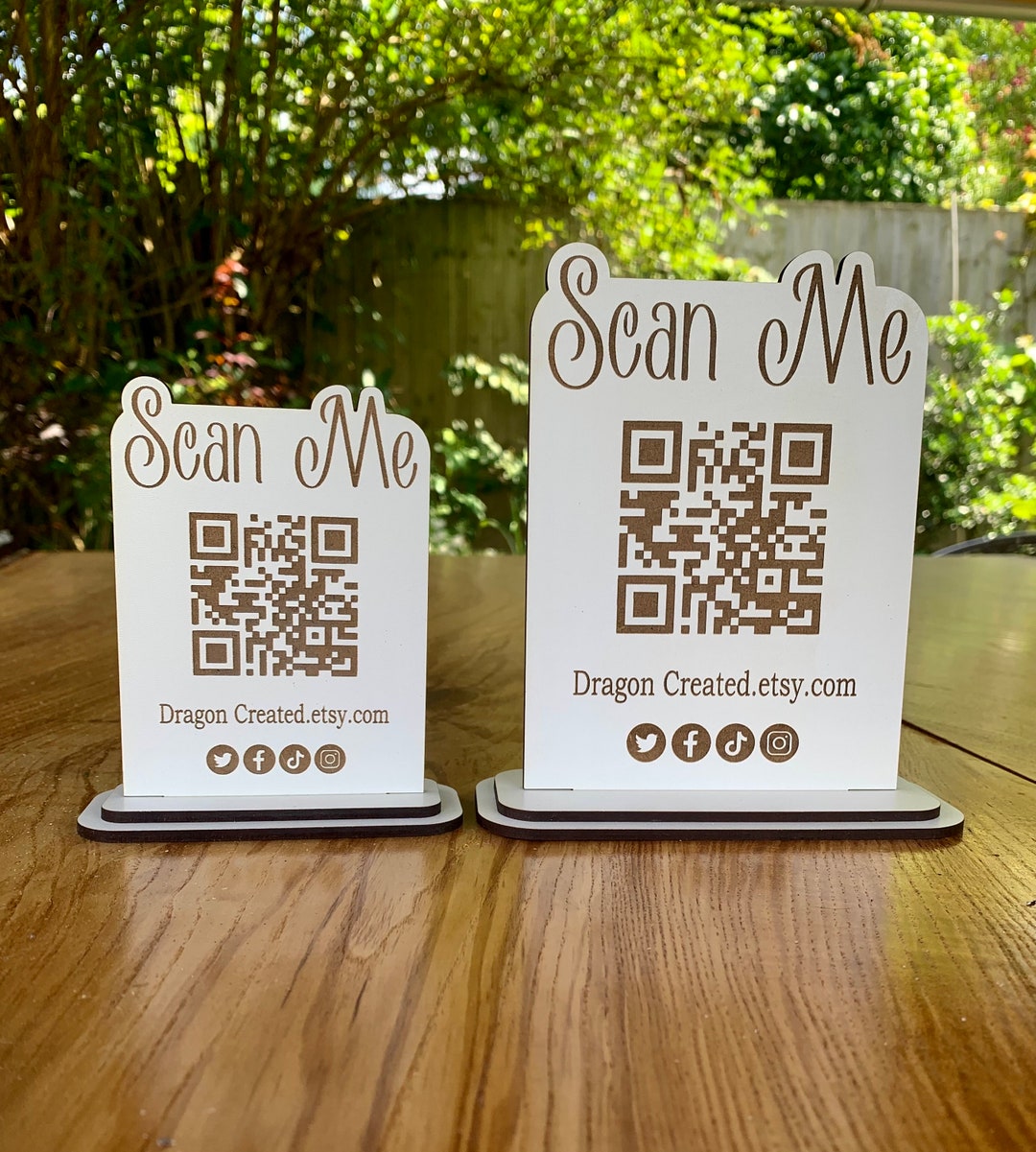 QR Code Stand, Social Media Advertising Sign, Review Board, QR Code ...