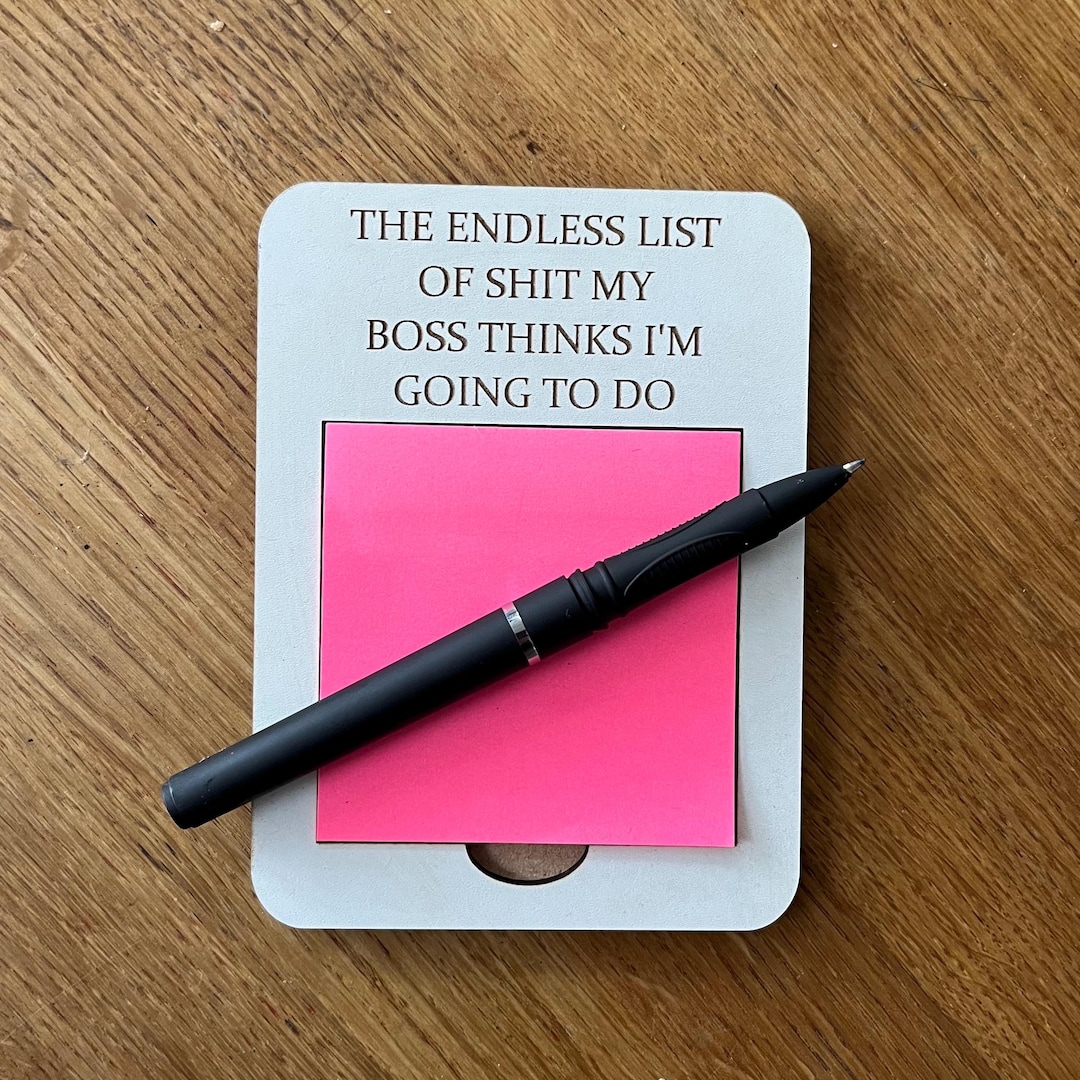 Note Pad, Post-it Note Holder, Funny Joke Gift, Sticky Note, Desk ...