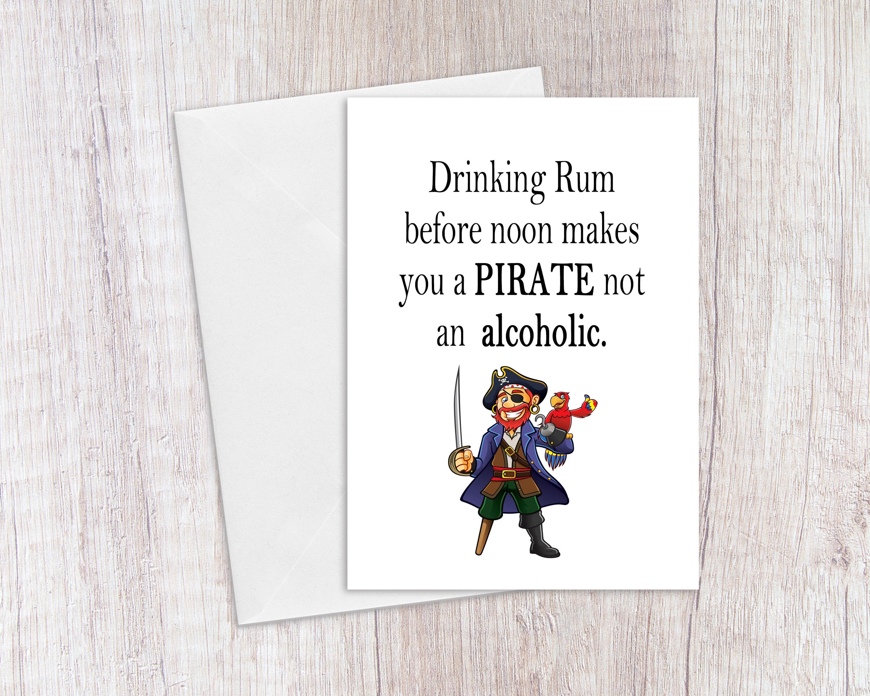 Trink Rum Geburtstagskarte Humor Lustige Karte Karte für | Etsy