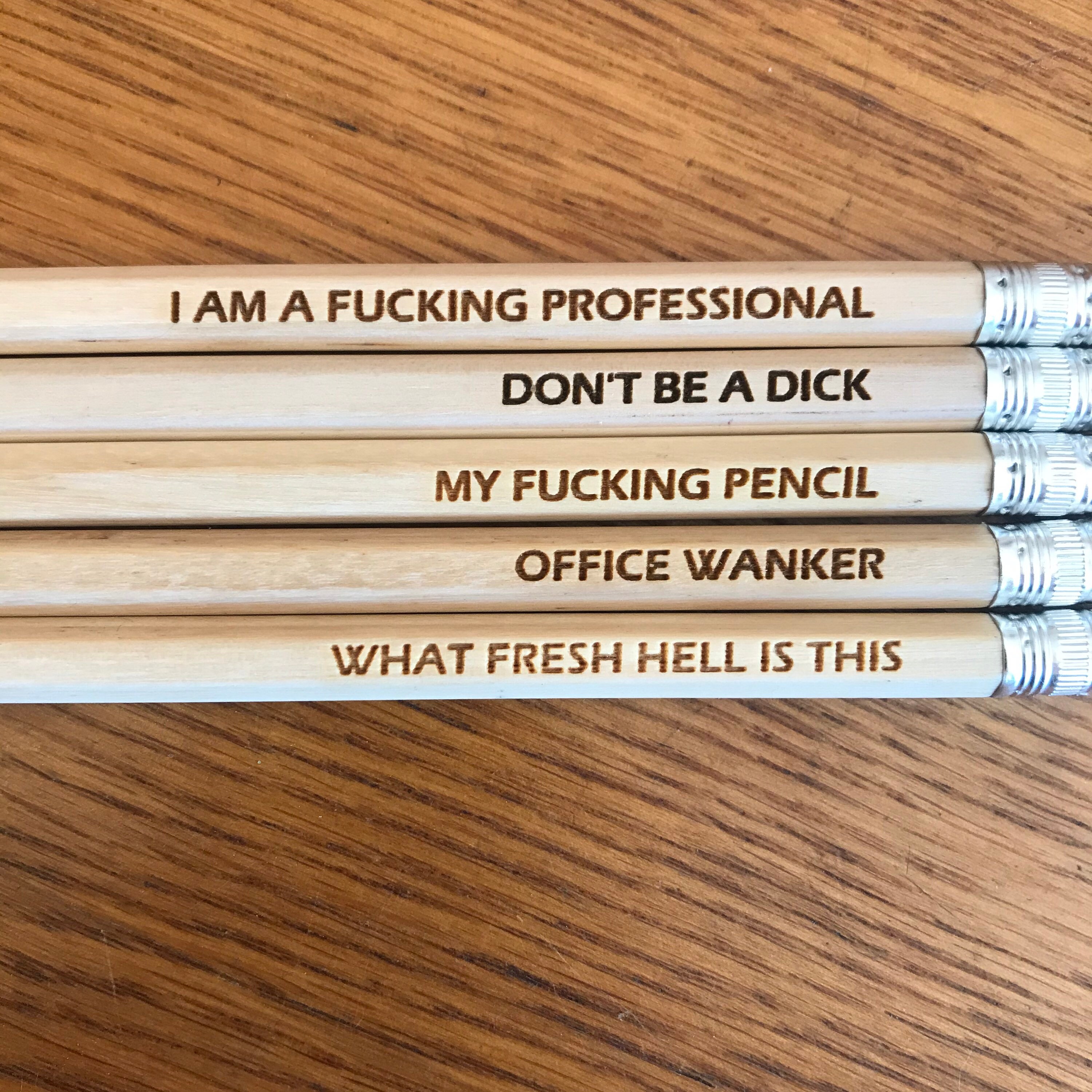 Rude Pencils MATURE Office Joke Pencils Swear Word Pencils - Etsy