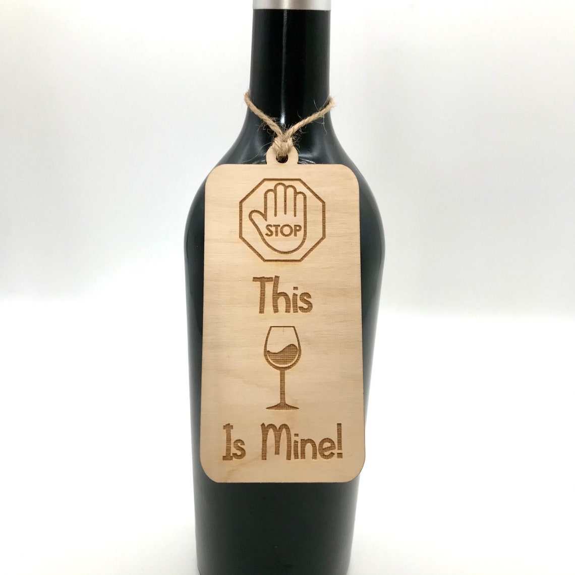 Personalised Novelty Bottle Label Tag Fun Wooden Wine Label - Etsy UK