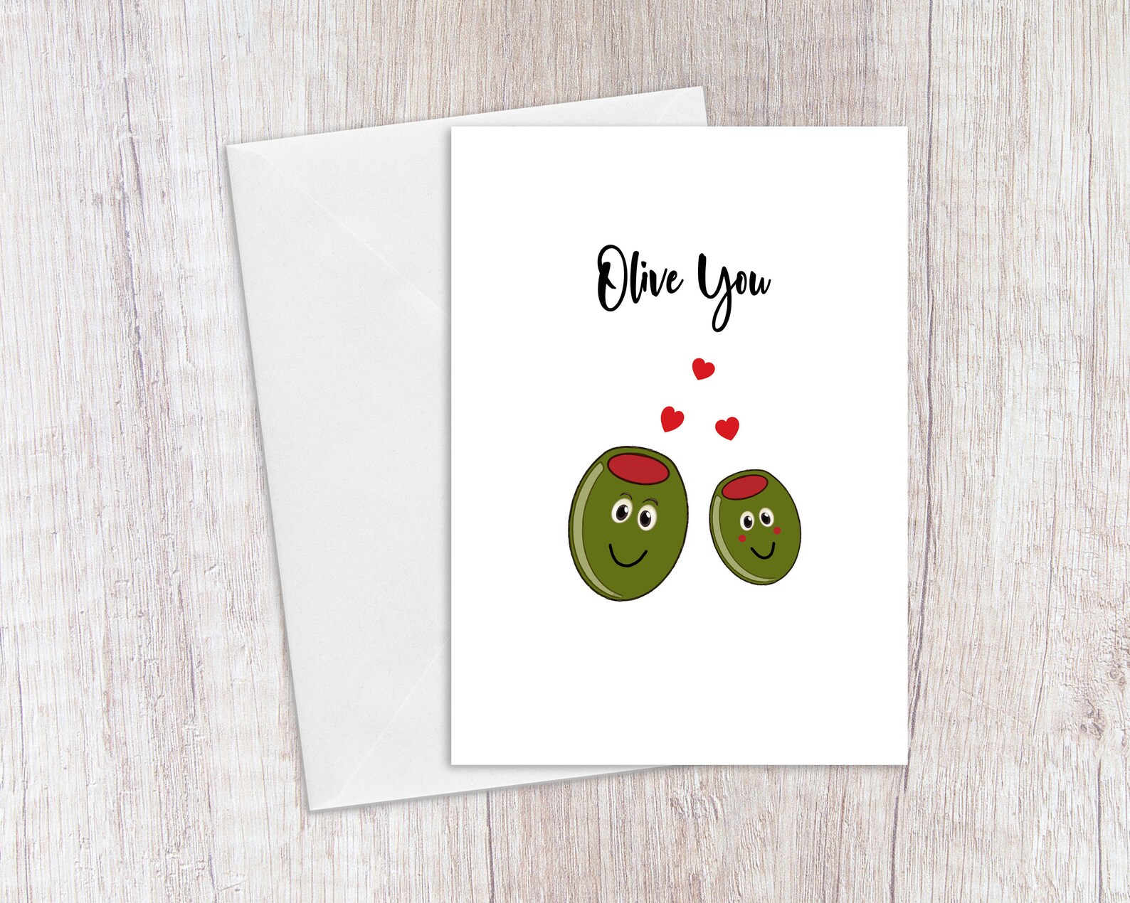 Anniversary Cute Card Olive You Funny Pun Card I Love You - Etsy