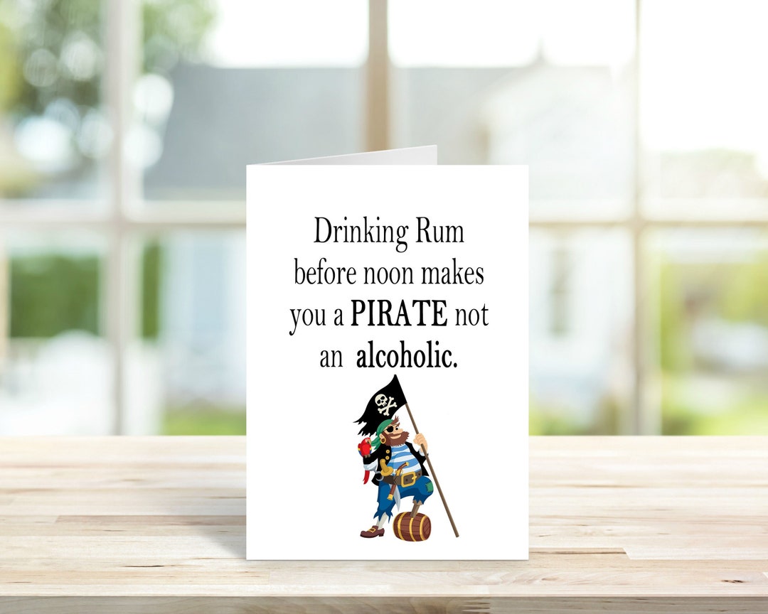 Card for Him, Navy Sailor Funny Drinking Humour, Rum Alcohol, Card for ...