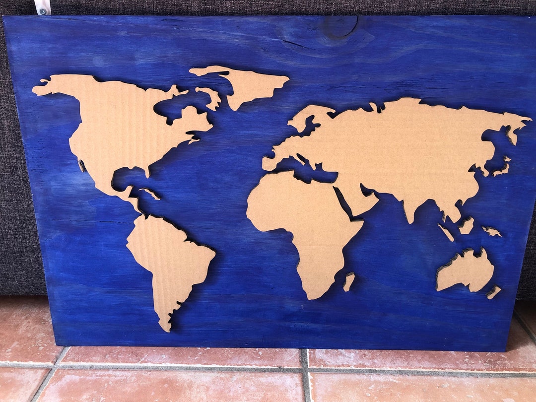 Cardboard World Map on Wooden Frame, Travel, Road Trip, Adventure ...