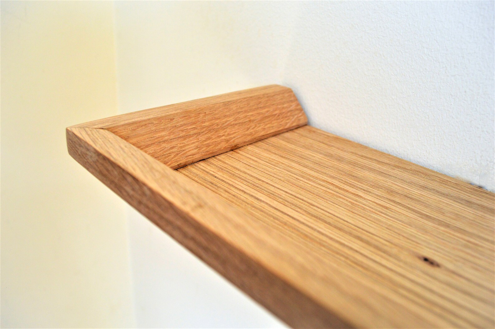 Solid Oak Floating Console Shelf - Etsy