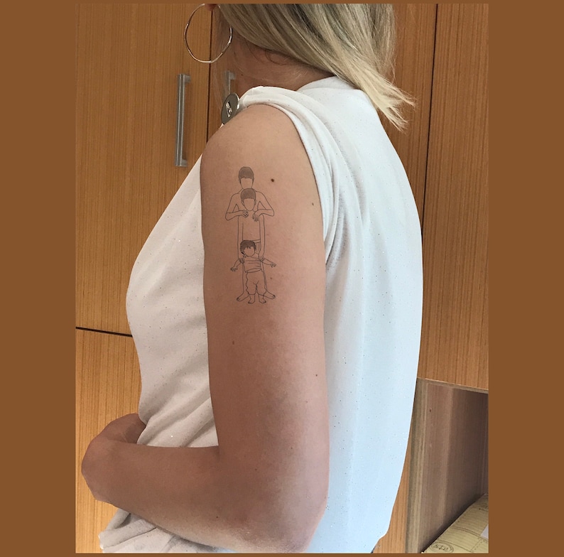 Custom Simple Outline Faceless Portrait, Tattoo Design, Minimal Tattoo ...