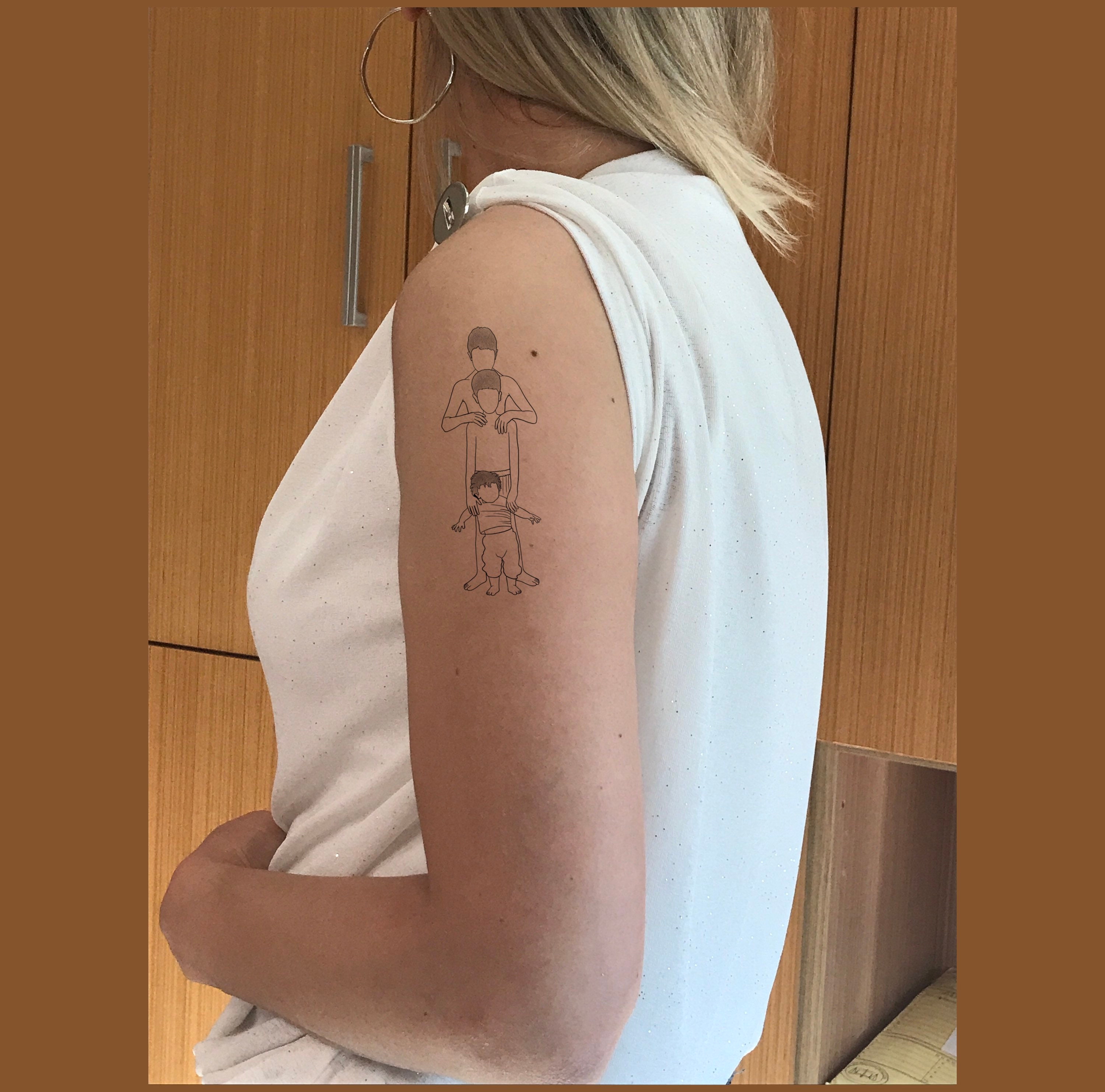 Custom Simple Outline Faceless Portrait, Tattoo Design, Minimal Tattoo ...