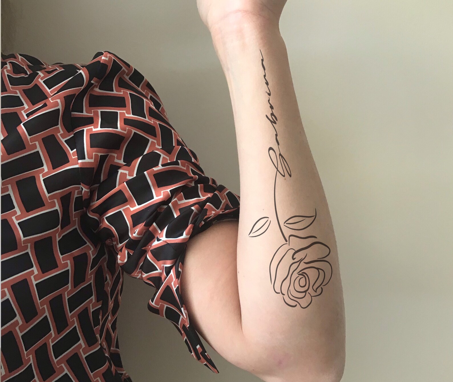 Digital Print Custom Name Tattoo Design, Custom Flower Tattoo Design ...