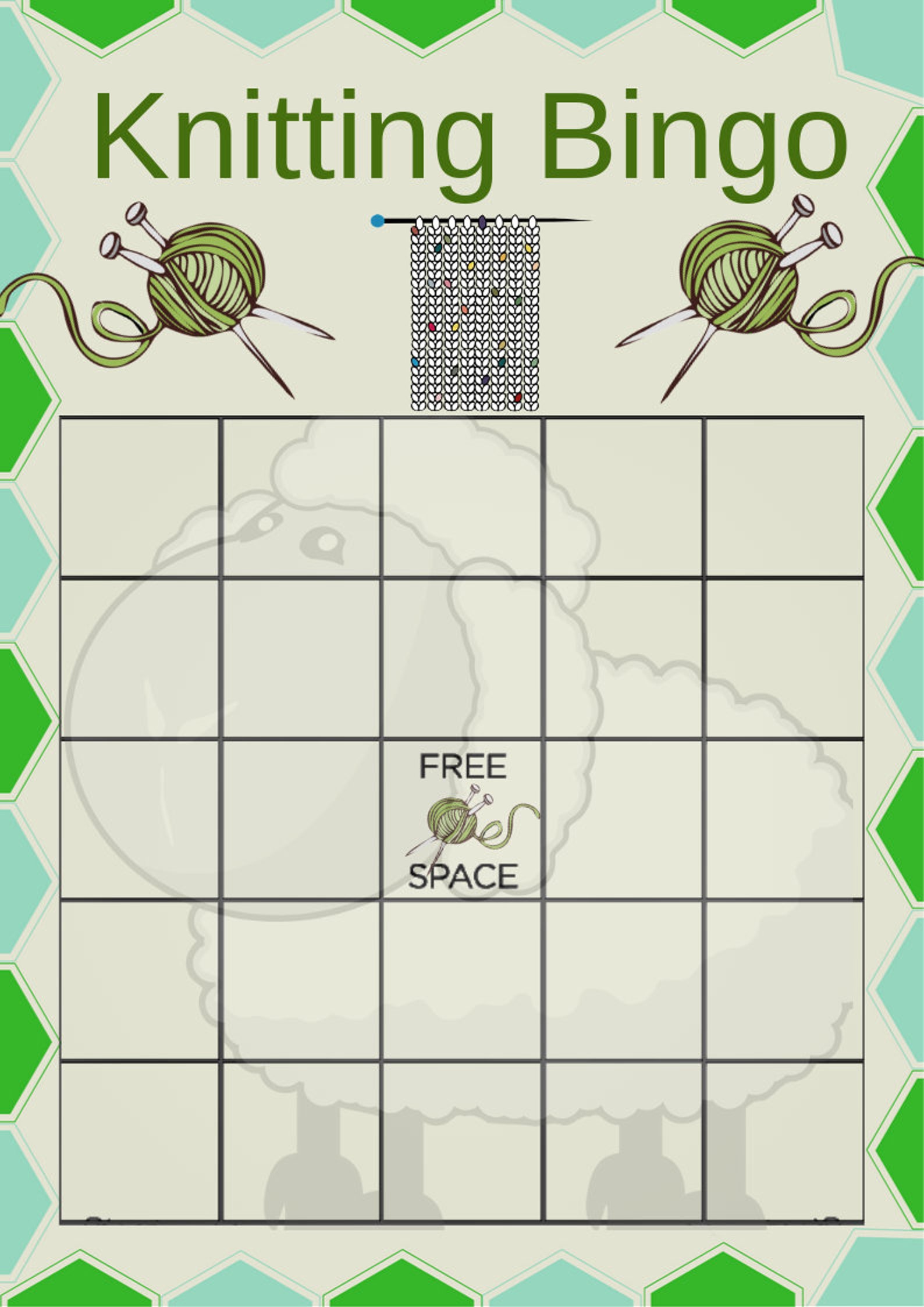 Colorful Knitting/crochet Bingo Printable - Etsy