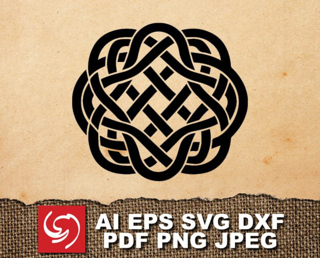DOWNLOAD Celtic Knot Spiral Swirl Loop Vector Graphic Silhouette Shape ...