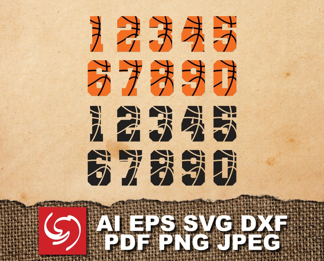 PNG SVG File Basketball Varsity College Numbers Ball American Sport - Etsy