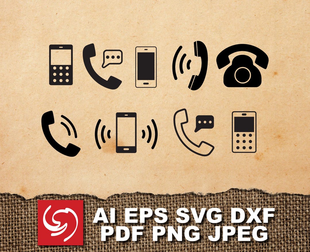 SVG Phone Cell Landline Telephone Communication Device Graphic ...